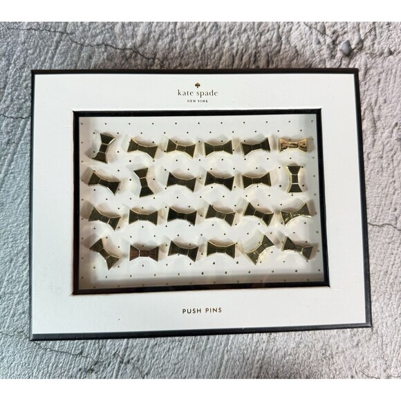 kate spade | Other | Nib Authentic Kate Spade Bow Push Pins Set Of 24 ...